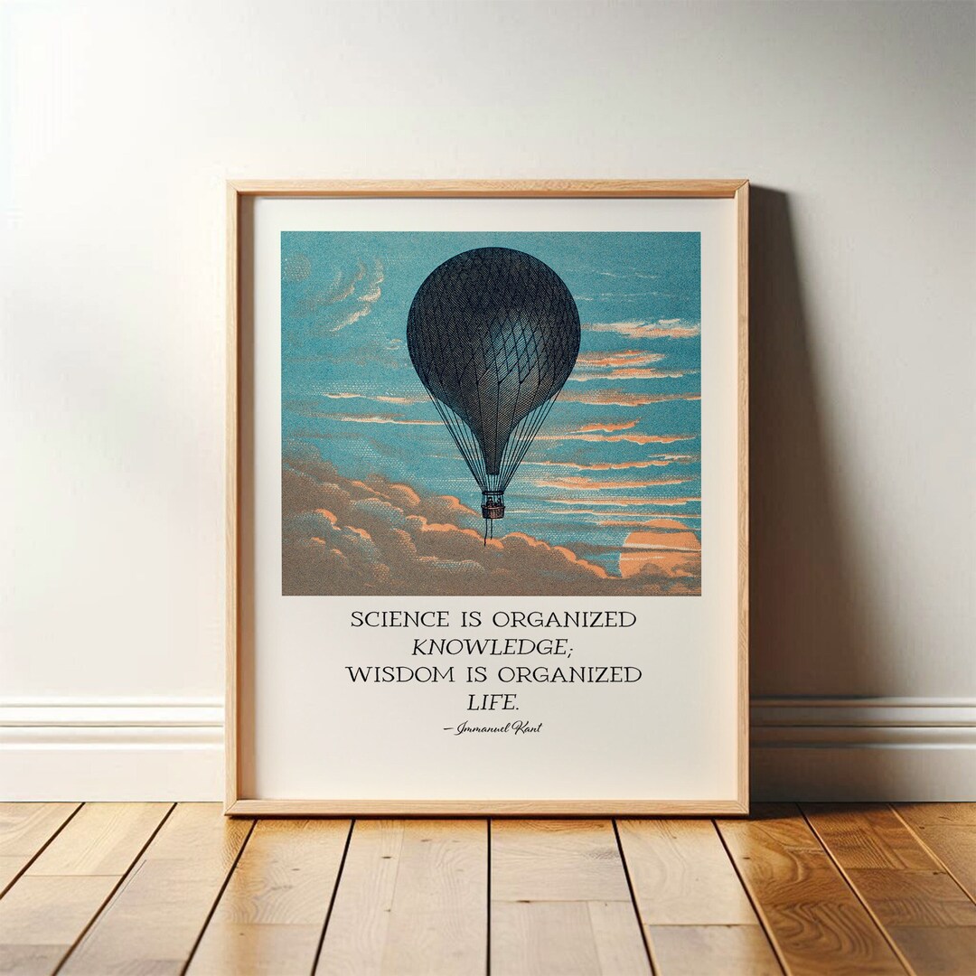 Philosophy Wall Art | Immanuel Kant Science, Wisdom Quote | Office or ...