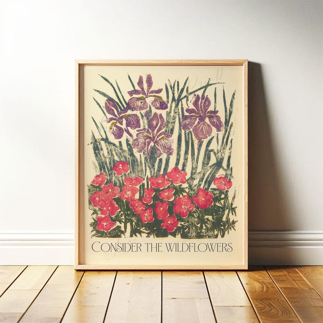 Consider the Wildflowers | Christian Wall Art, Luke 12 | Botanical ...