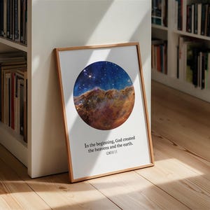 Genesis 1 Printable Creation Wall Art | in the Beginning God Created ...