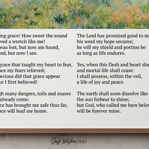 Amazing Grace | Christian Wall Art | Hymn Print Decor | Meaningful ...