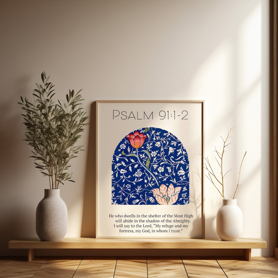 Psalm 91 Printable Bible Verse Wall Art Bible Verse Download Digital ...