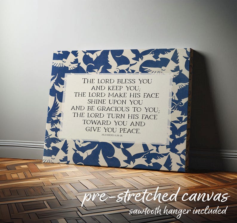 The Lord Bless You and Keep You | Numbers 6 | Horizontal Blue Bird Art ...