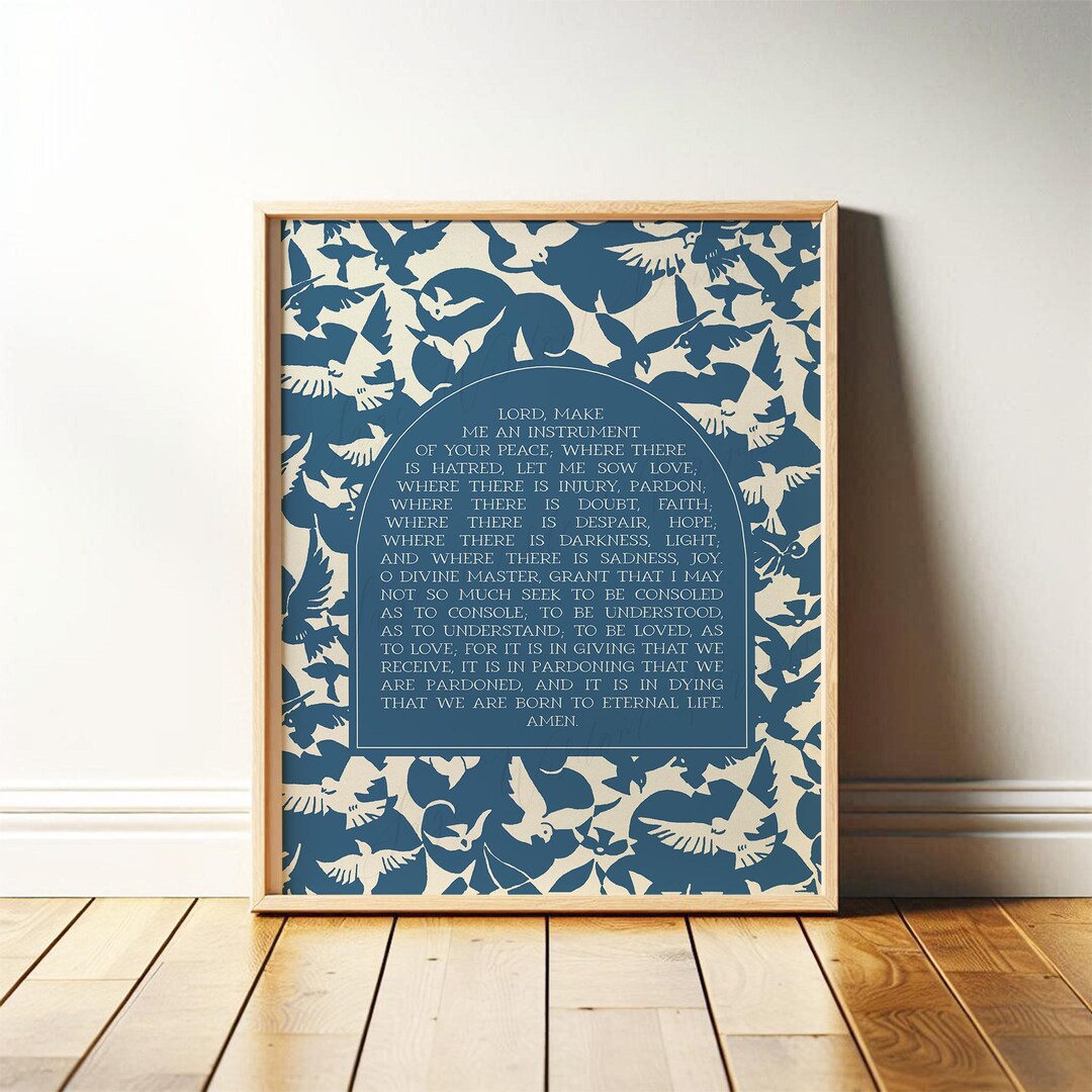 The Prayer of St Francis Print | Christian Wall Art, Catholic Decor ...