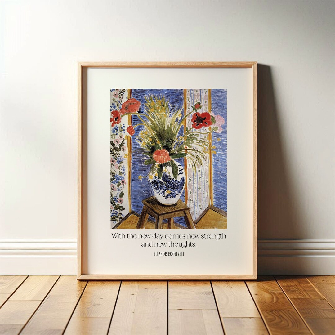 Eleanor Roosevelt Quote Wall Art | New Day, Inspirational Sign With ...