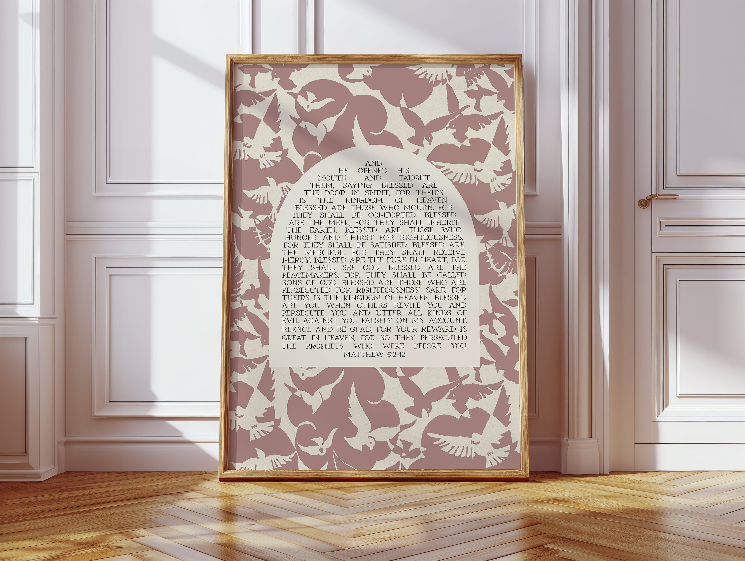 Beatitudes Printable | Bible Verse Wall Art | Sermon on the Mount ...