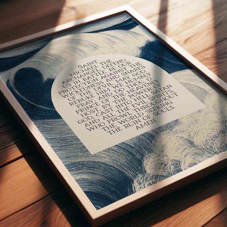Prayer of St Michael Print | Christian Wall Art, Catholic Decor ...