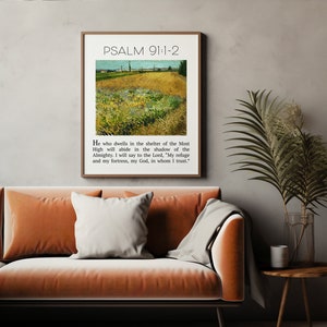 Psalm 91:1-2, Bible Verse Wall Art | Vintage Christian Decor ...