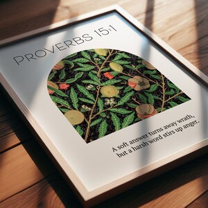 Proverbs 15 | Christian Wall Art | Bible Verse, Scripture Decor With ...
