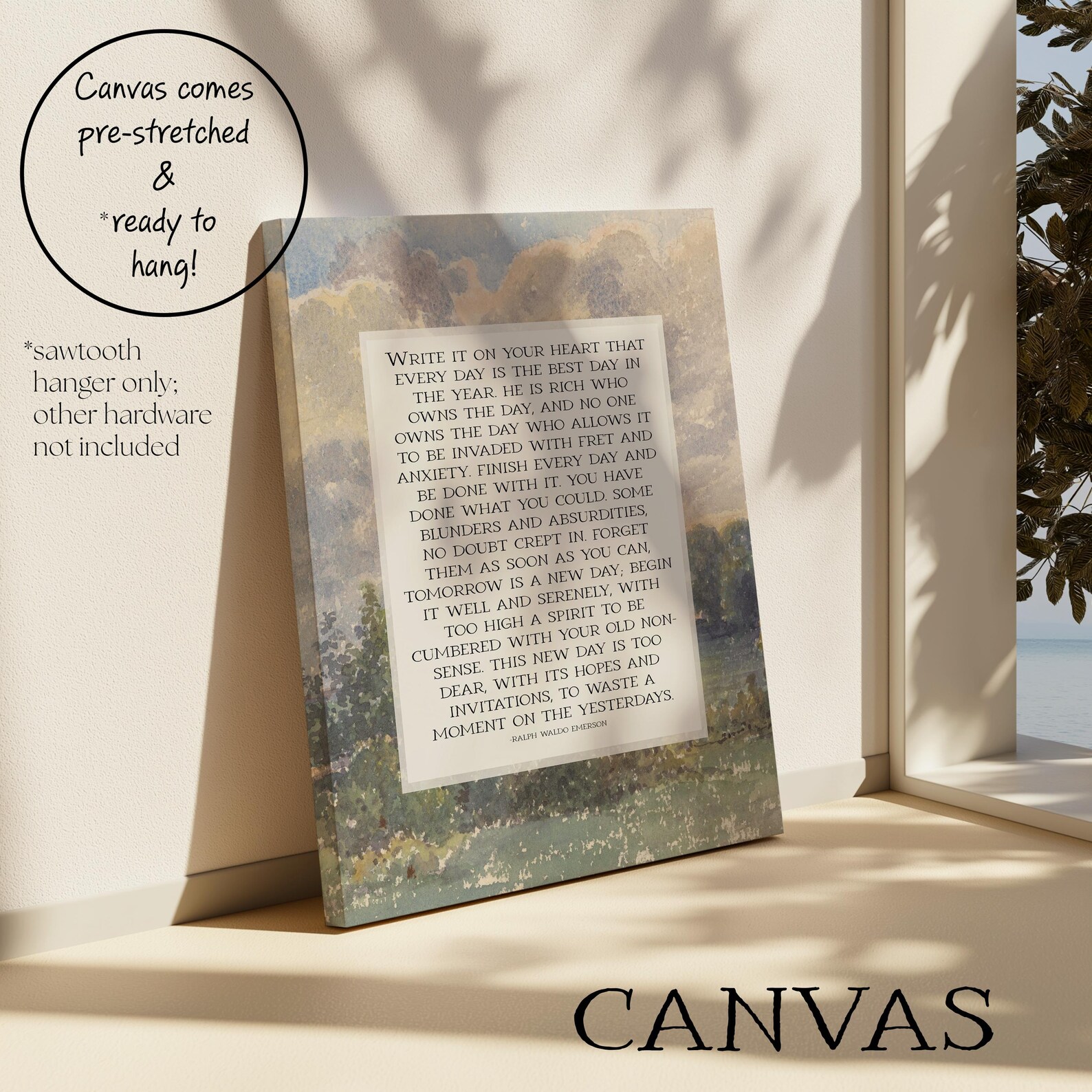 Ralph Waldo Emerson Poem: "write It on Your Heart" | Subtle Watercolor ...