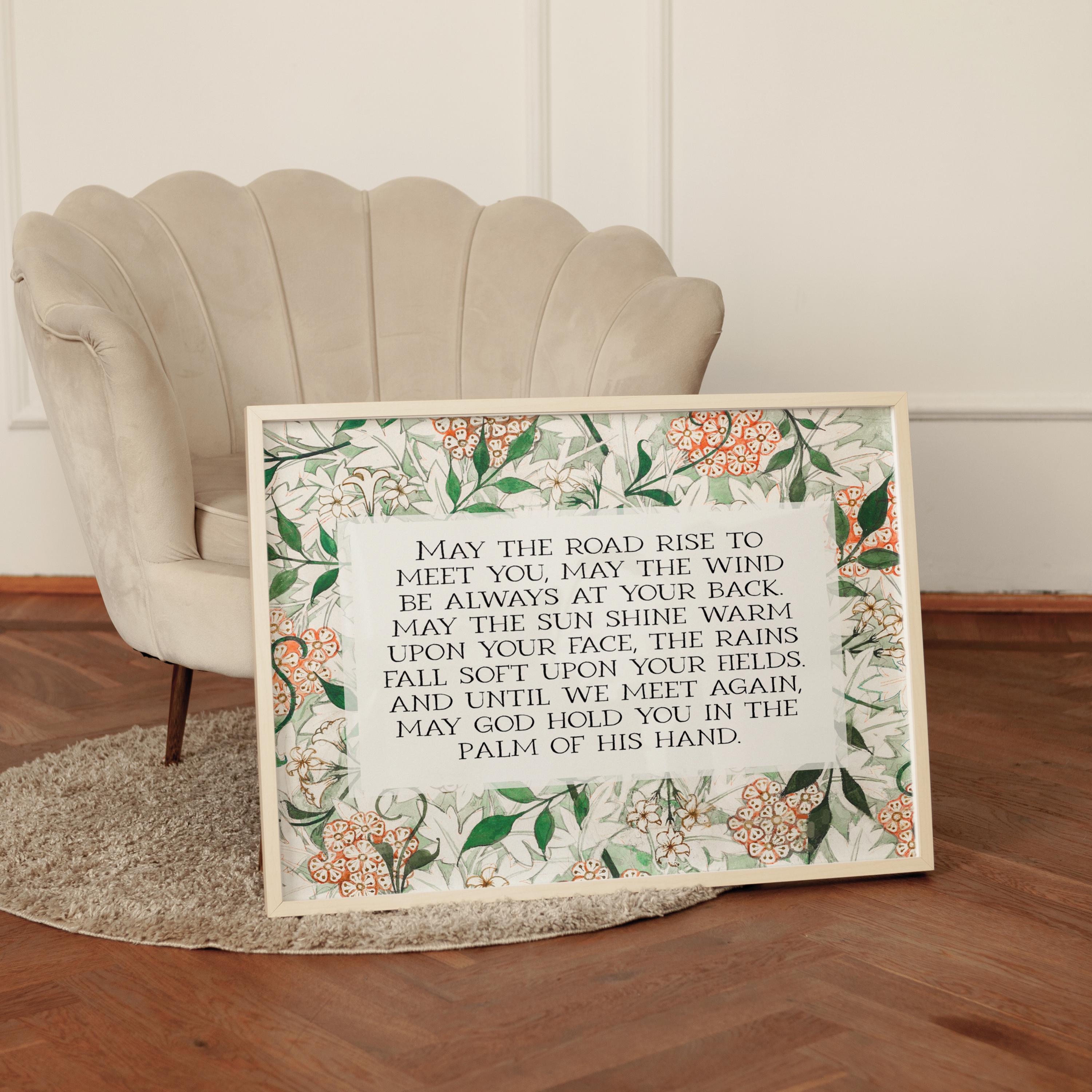 Irish Blessing | May the Road Rise Poem, Subtle Horizontal Wall Art ...