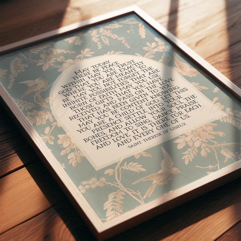 St Therese of Lisieux: "may Today There Be Peace Within" | Vintage Bird ...