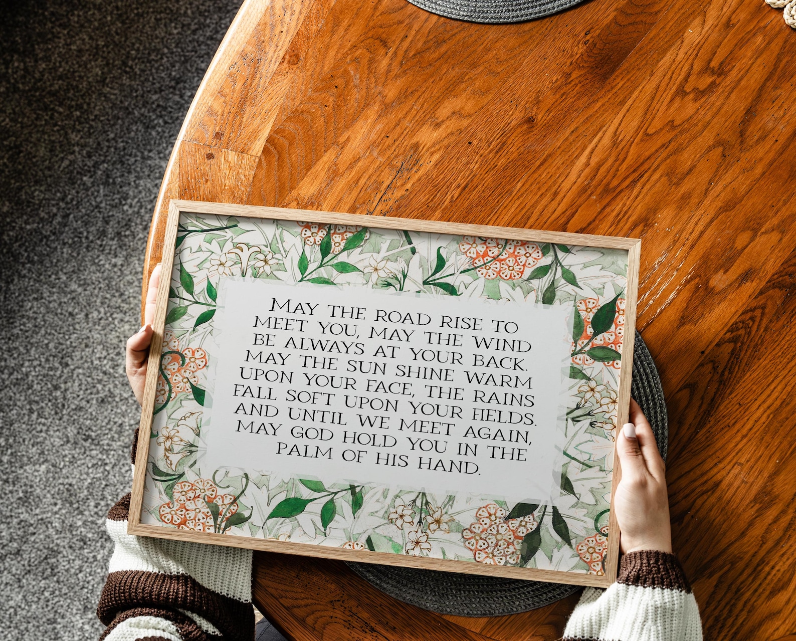 Irish Blessing | May the Road Rise Poem, Subtle Horizontal Wall Art ...