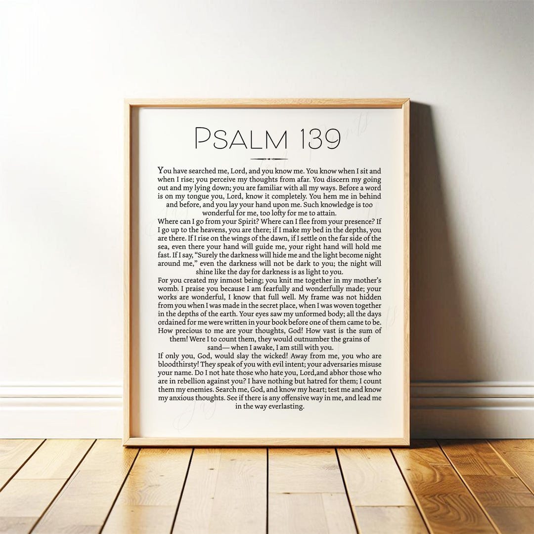 Psalm 139 Bible Verse, NIV Version | Christian Wall Art | Scripture ...