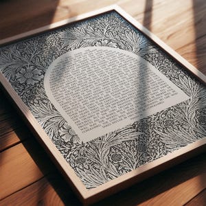 Psalm 34 Print | Christian Wall Art, Minimalist Vintage Floral Bible ...