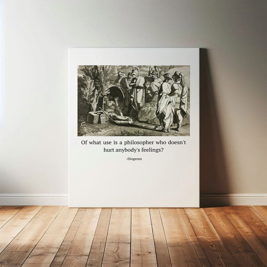 Diogenes Philosophy Quote | Stoic, Philosopher | Gift for Professor ...