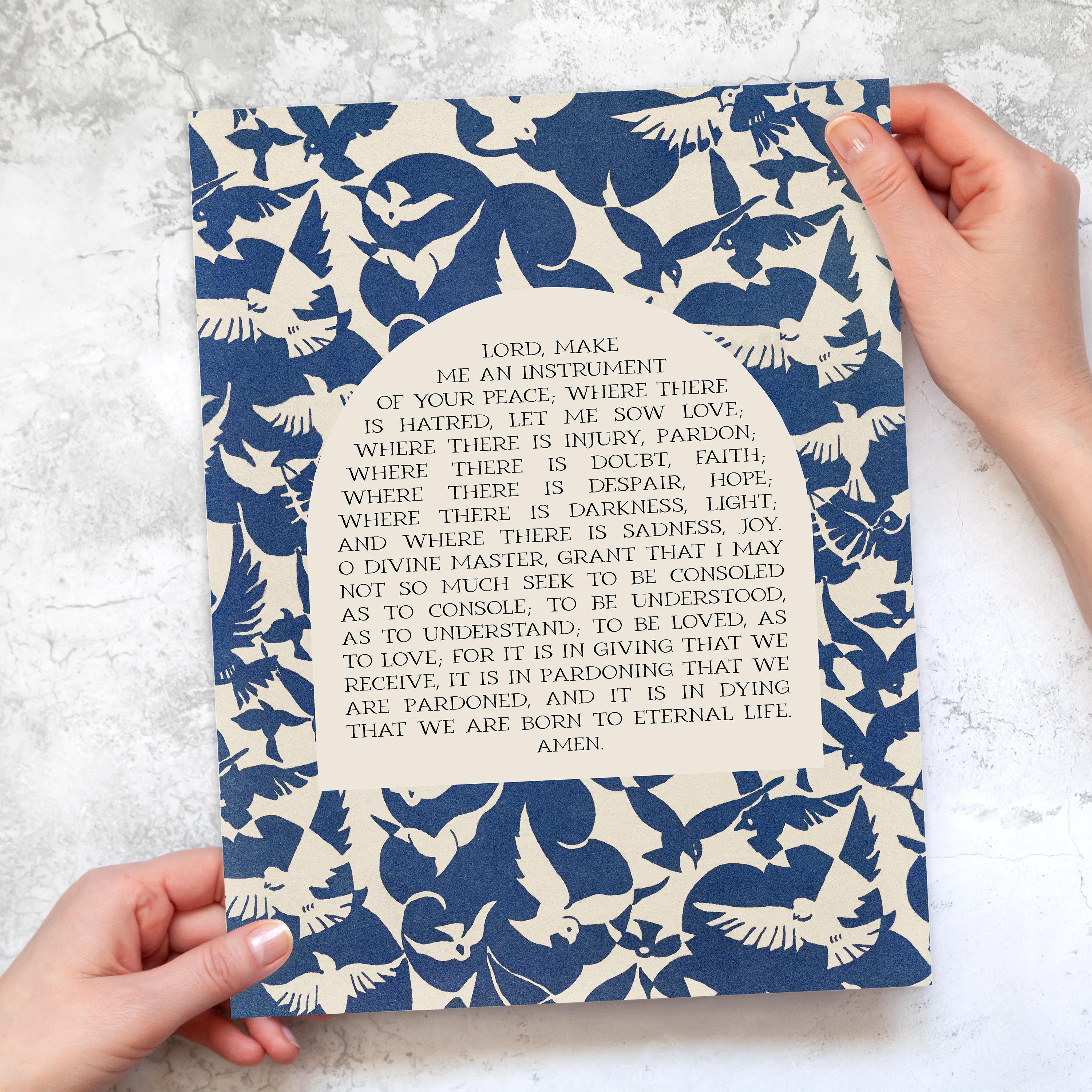 The Prayer of St Francis Print | Christian Wall Art, Catholic Decor ...