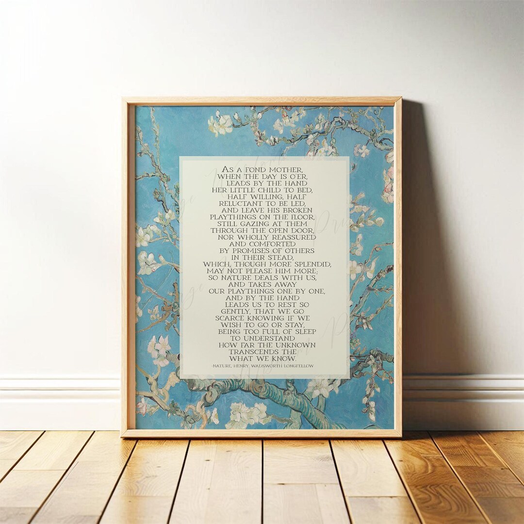 Henry Wadsworth Longfellow Poem Printable | Digital Poem Print ...