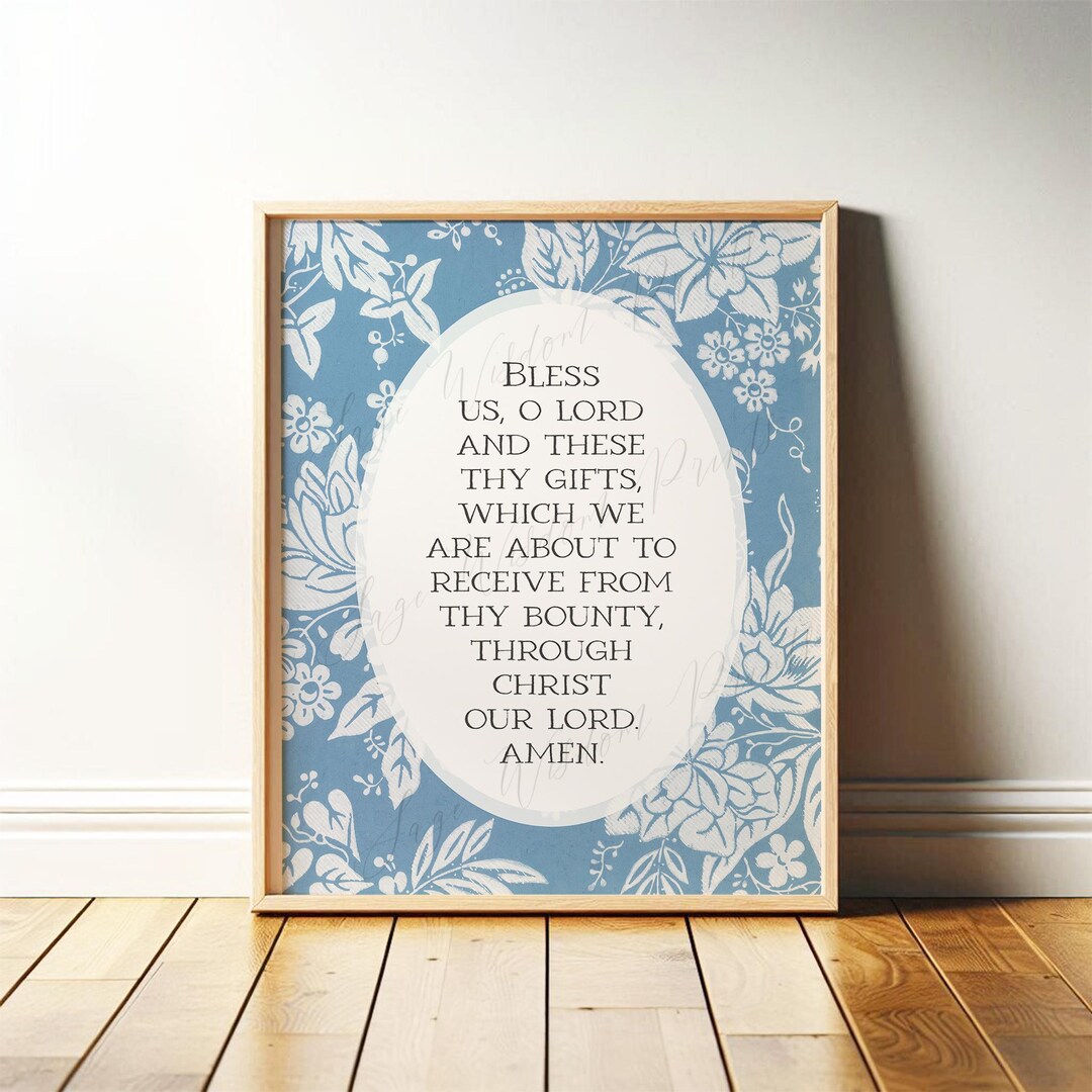 Meal Prayer, Blessing Print | Bless This Food, Dinner Blessing ...