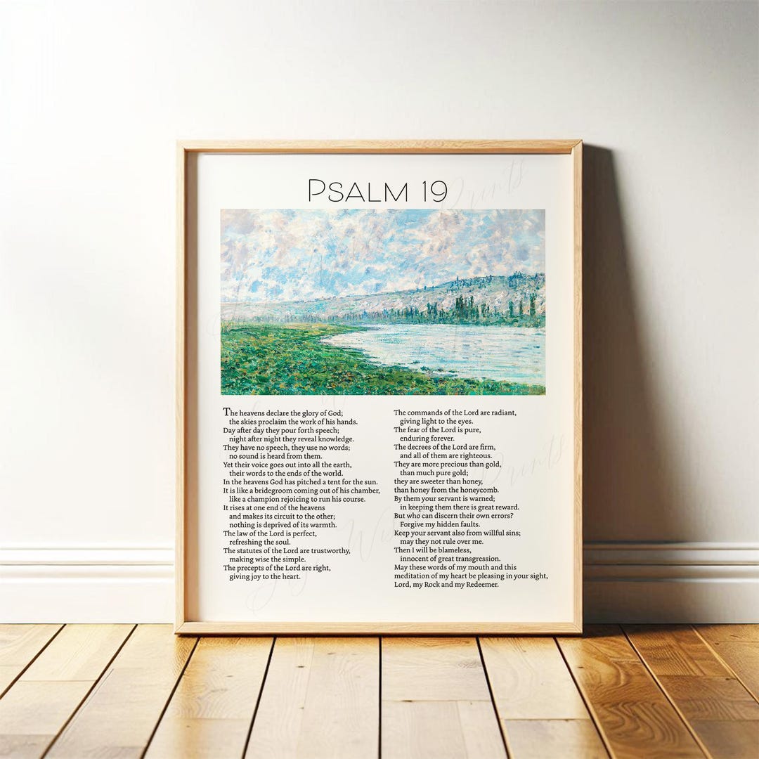 Psalm 19 Print NIV: the Heavens Declare the Glory of God | Christian ...