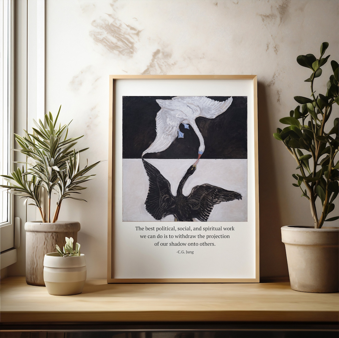 Carl Jung Art Psychology Decor, Shadow Work Print, Psychotherapy Clinic ...