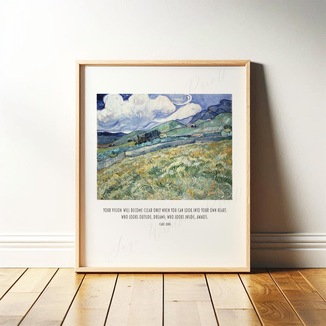Carl Jung Quote: "who Looks Inside Awakes" | Psychology Wall Art ...