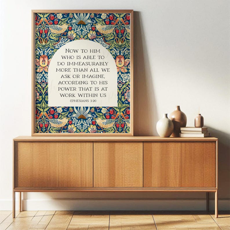 Ephesians 3:20 "now to Him Who is Able to Do Immeasurably More" Vintage ...