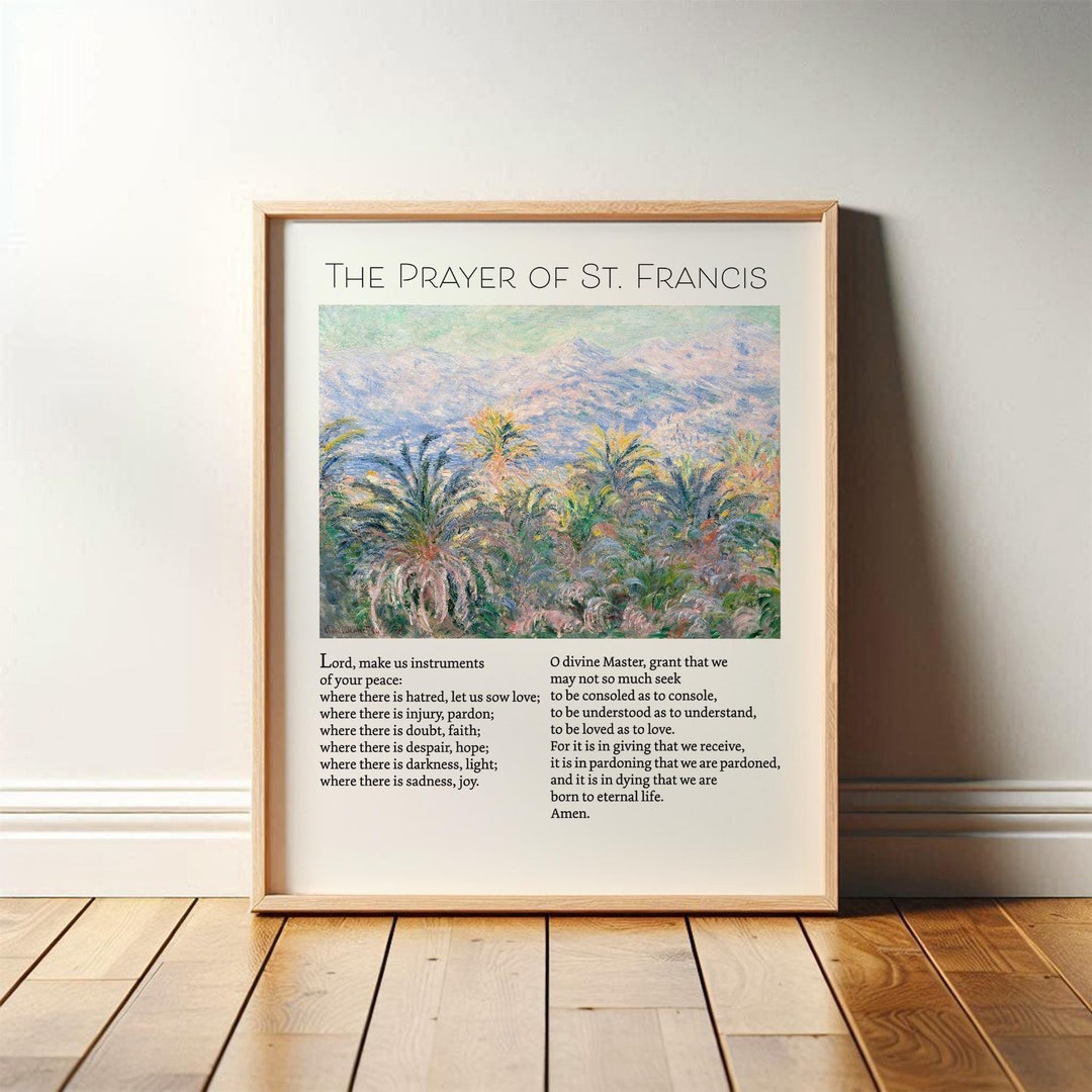 The Prayer of St Francis Print | Christian Wall Art, Catholic Decor ...