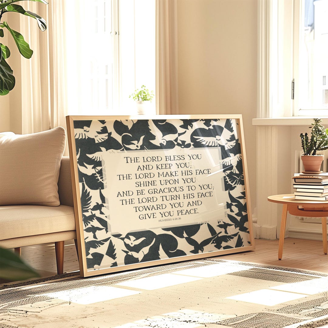 The Lord Bless You and Keep You | Numbers 6 | Horizontal Blue Bird Art ...