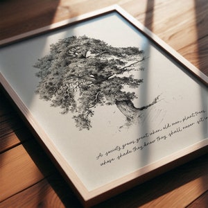 Vintage Tree Art Quote, Greek Proverb | Vintage Wall Art | Ecology ...