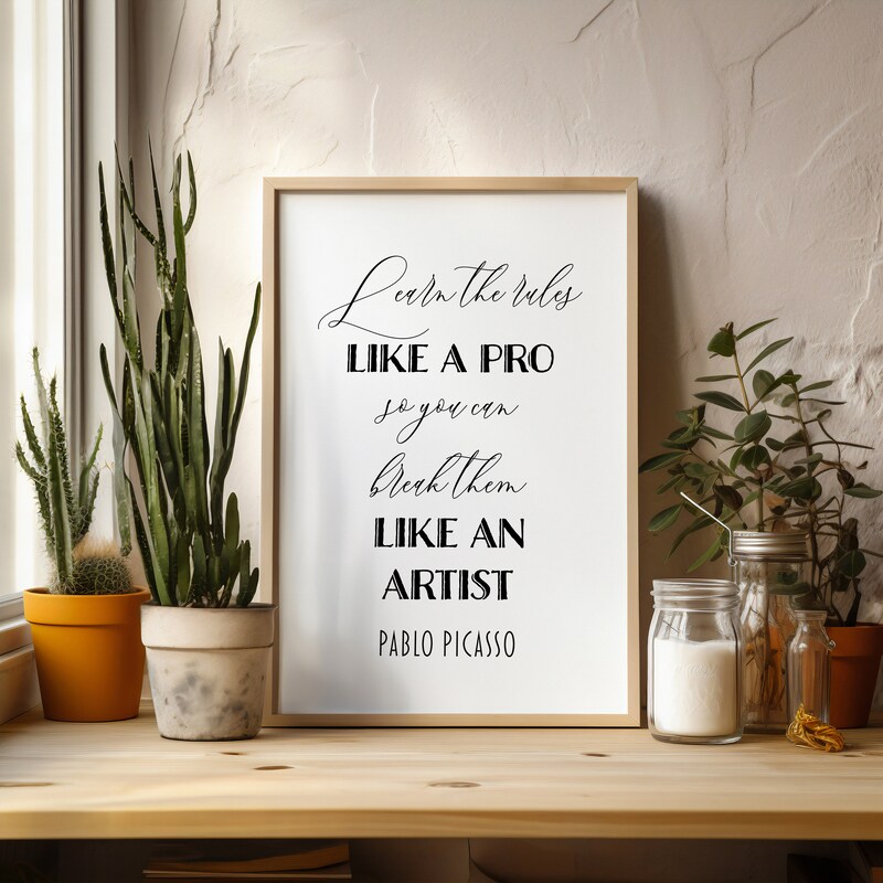 Picasso Quote - Etsy