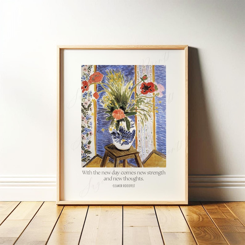 Eleanor Roosevelt Quote | Motivational Poster With Matisse Art | Trendy ...