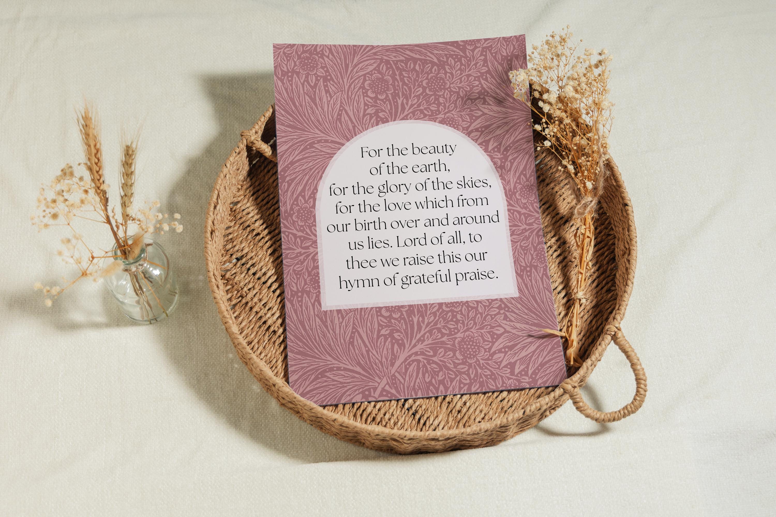For the Beauty of the Earth Hymn Wall Art | Christian Print, Religious ...