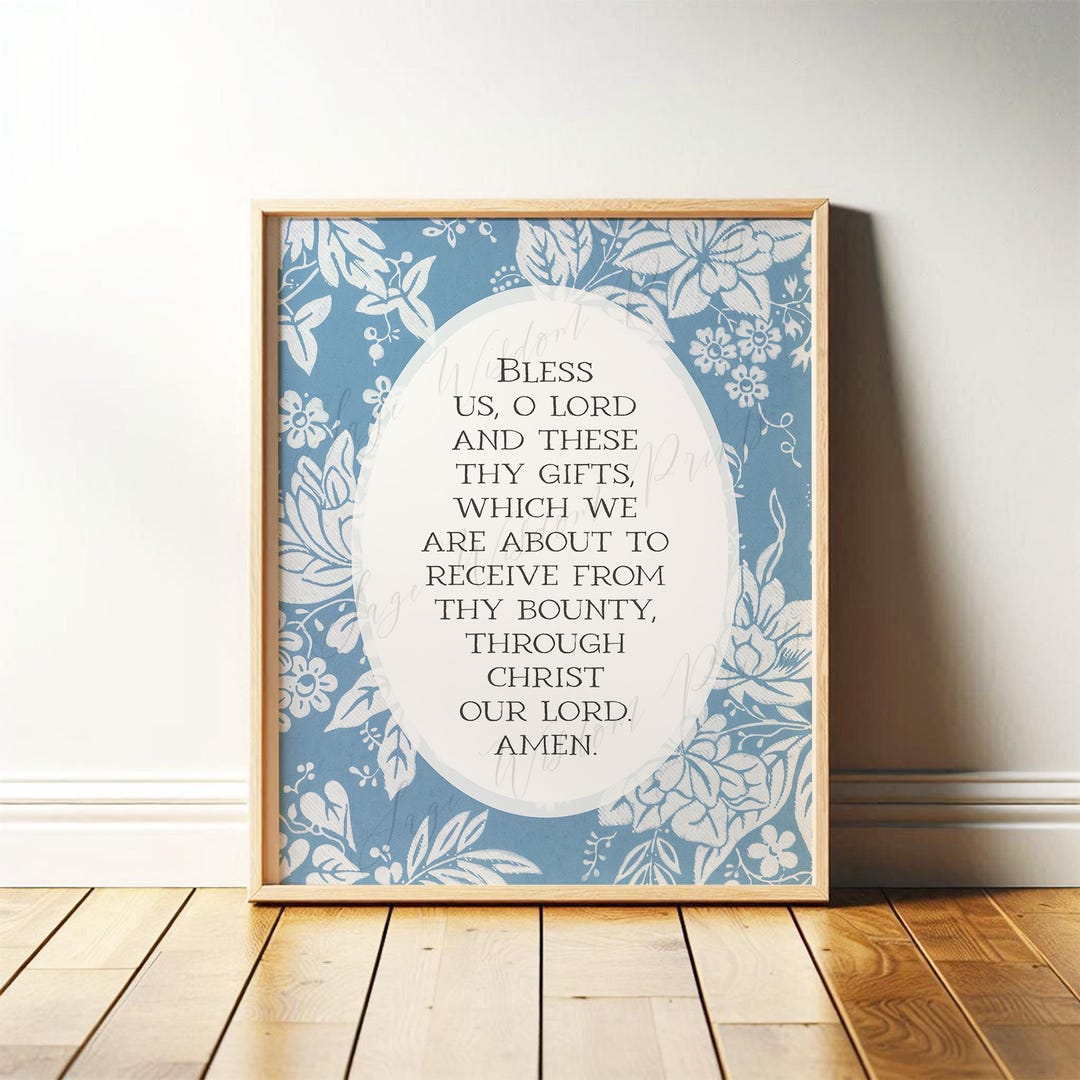 Meal Prayer, Blessing Print | Bless This Food, Dinner Blessing ...