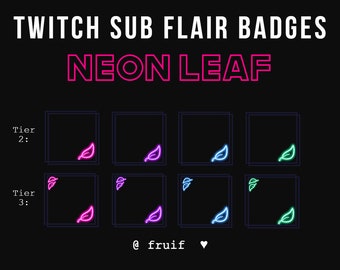 Neon Sub Badges | Etsy