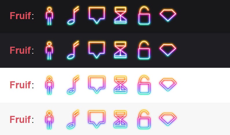 12 Twitch Channel Point Redeem Icon Pack Instant Upload Neon Rainbow ...