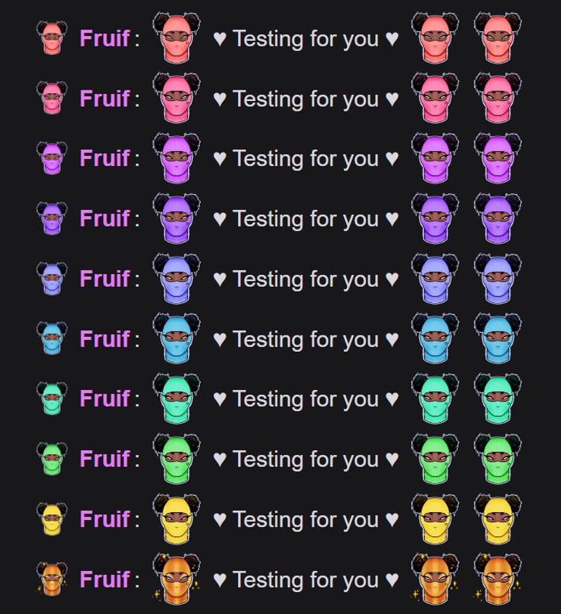 20 Sub/bit Twitch Badges Balaclava Baddie MEGA PACK Neon Rainbow ...