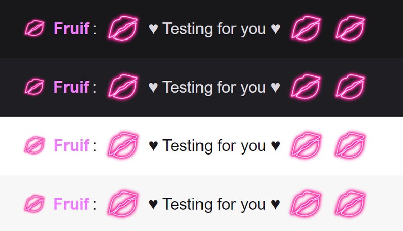 Twitch Channel Point Red Lips Emoji Cute Stream Decoration Neon Glow ...