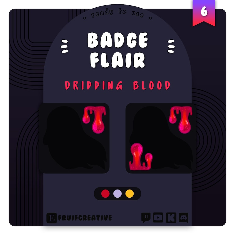 Vampire Sub Badge Twitch - Etsy