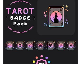 8 Sub/bit Twitch Badges Ritual Pack Instant Download Pastel Pink Witchy ...