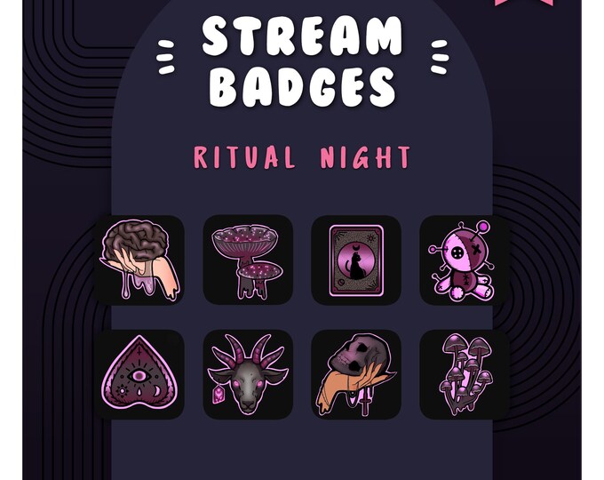 Dark Assassin Cat Skull Goth Sub/bit Badges Twitch, Youtube, Discord ...