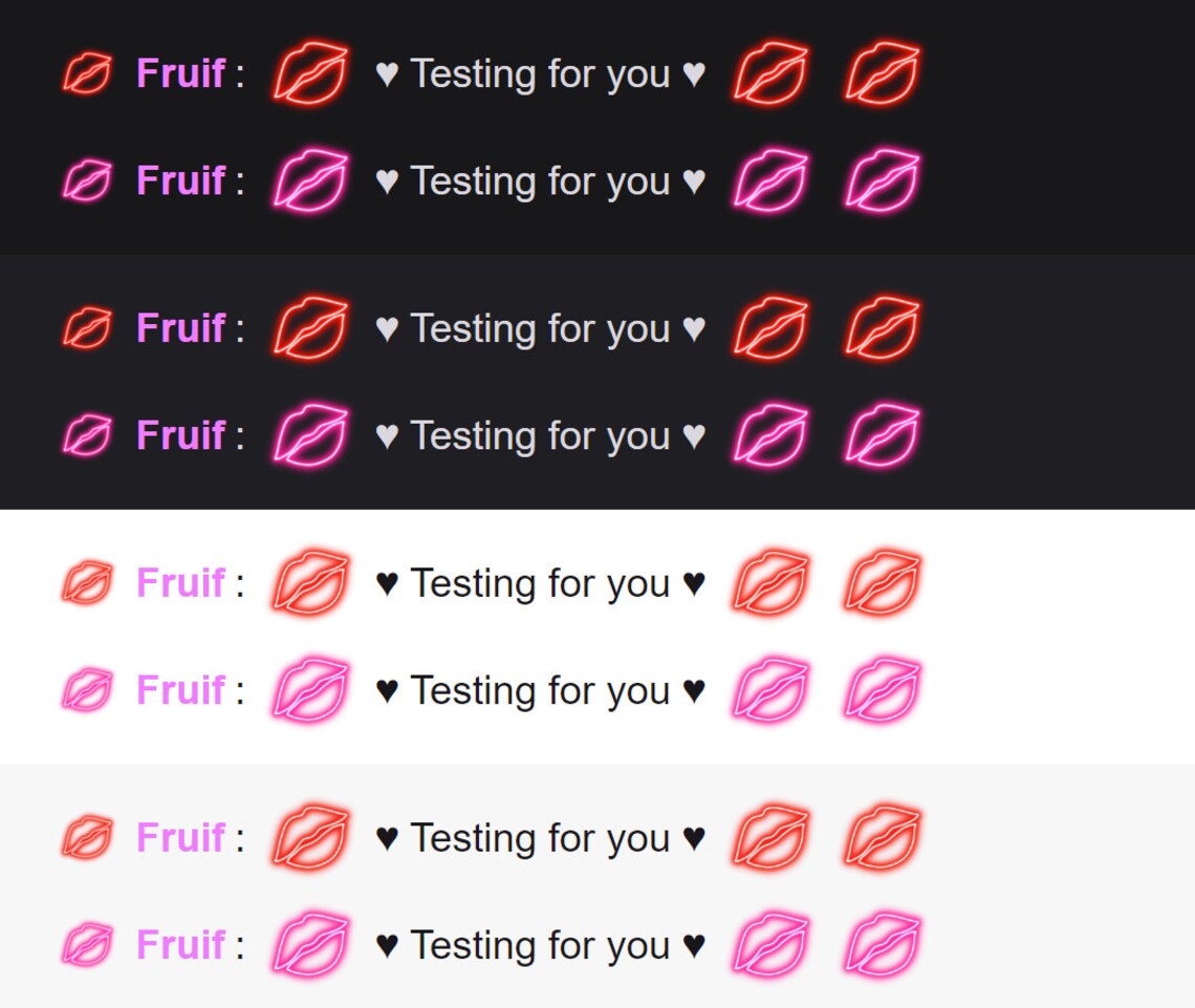 Twitch Channel Point Red Lips Emoji Cute Stream Decoration Neon Glow ...