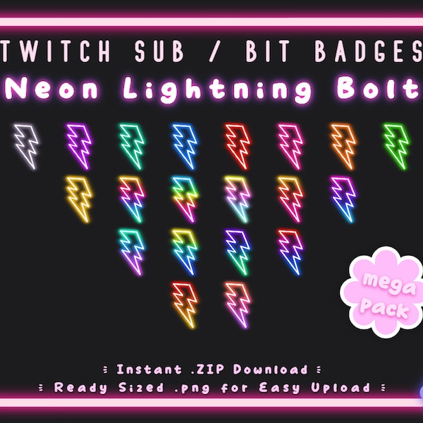 Neon Lightning Bolt - Etsy