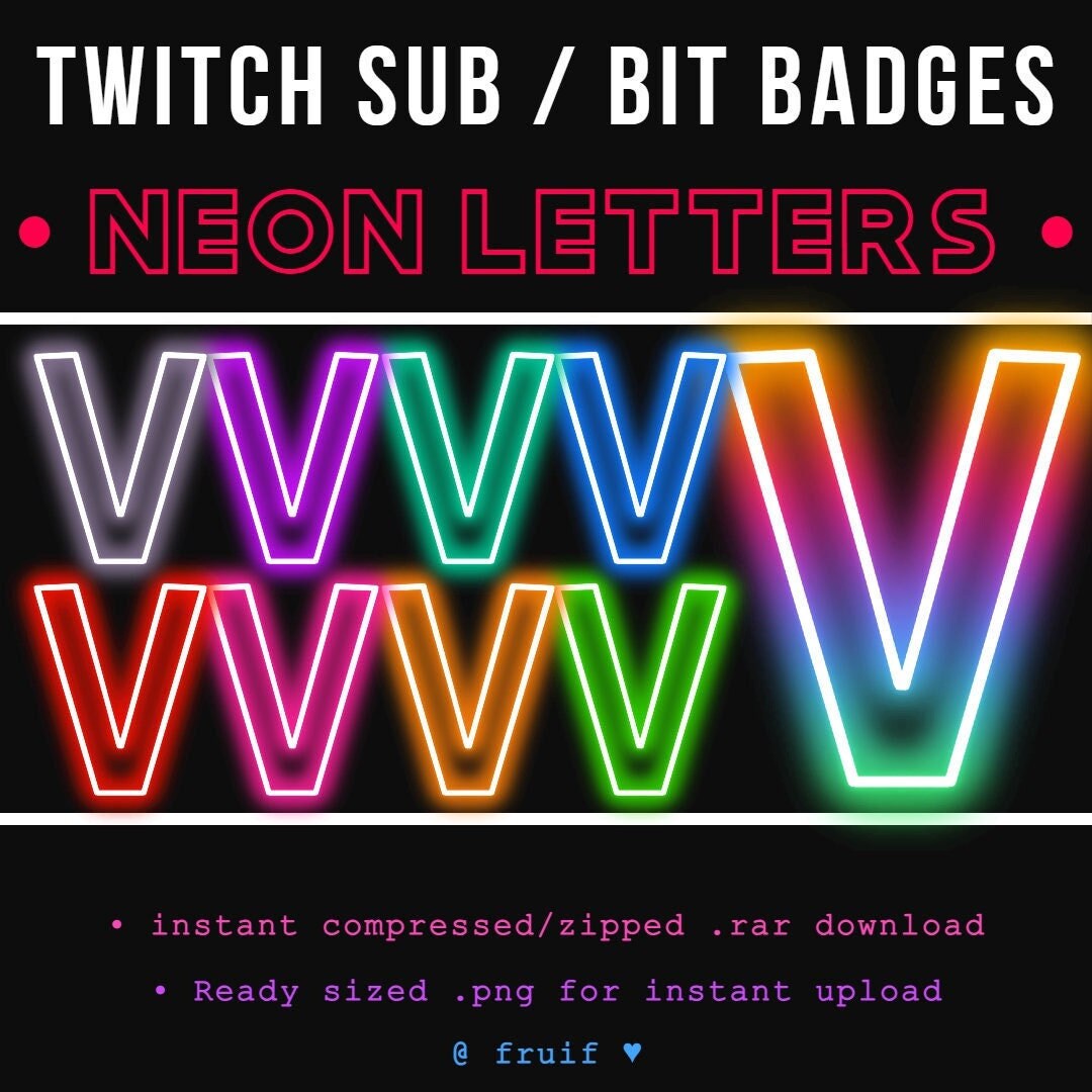 Digital Art & Collectibles Cool Streamer Badge Instant download 9 Sub ...