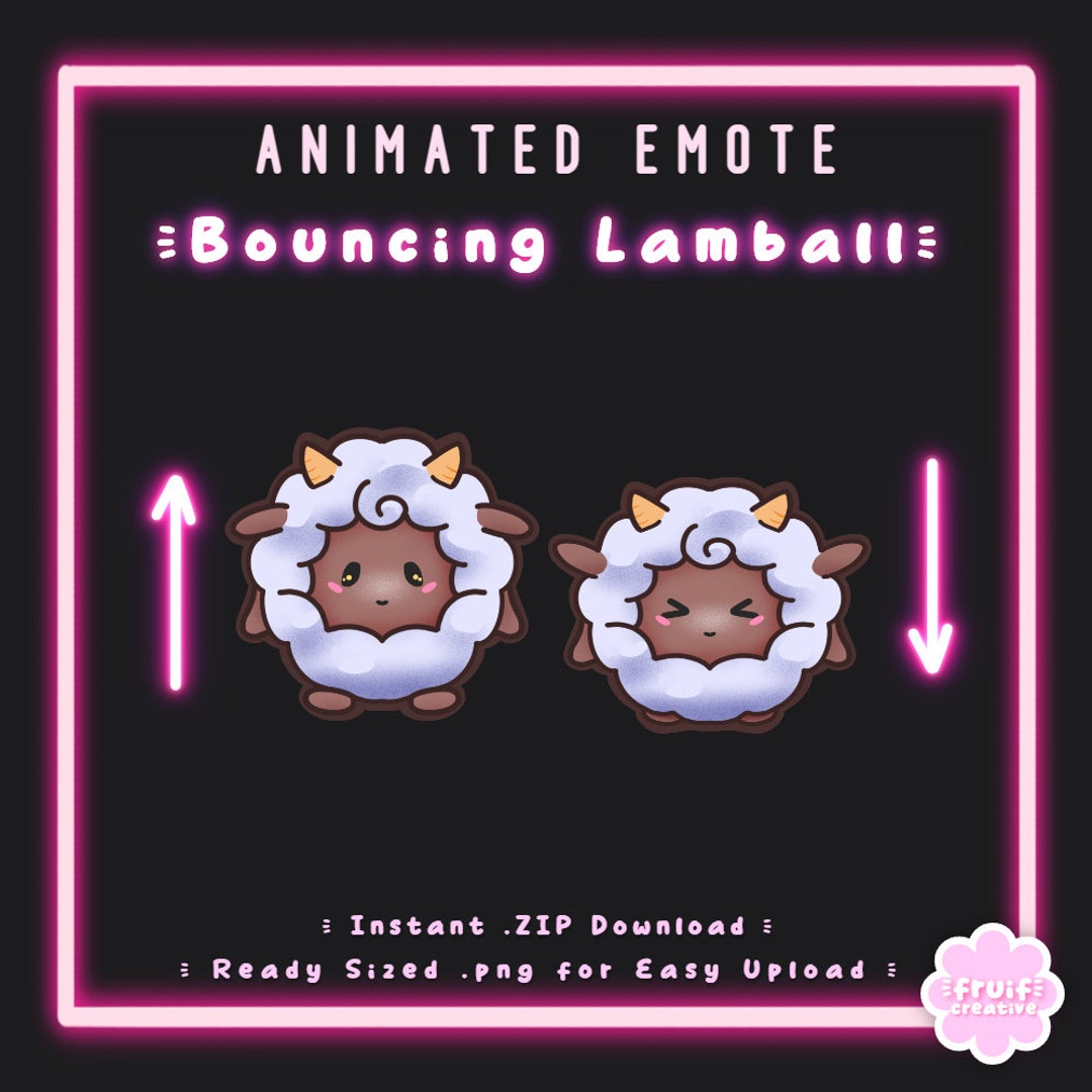 Bouncing Lamball Animated Emote GIF 4 Speeds Happy Dance GIF Discord ...