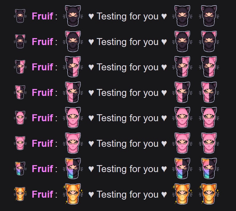 8 Sub/bit Twitch Badges Balaclava Kitty Goth Pink Baddie Cute Emo Icons ...