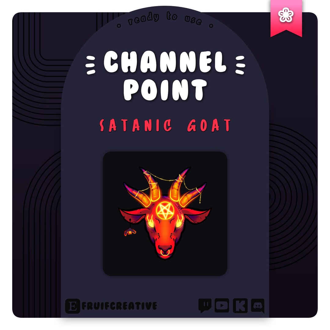 Twitch Channel Point | Satanic Goat | Witchy Emote | Dark Aesthetic ...