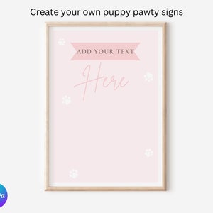 EDITABLE Printable Puppy Party Birthday Signs Bundle Set, Puppy Party ...