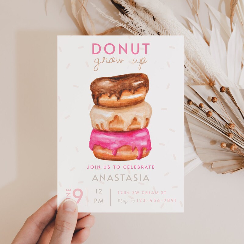 Donut Invitation - Etsy
