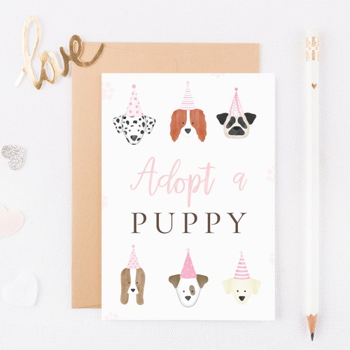 Puppy Party Signs Printable Instant Download Adopt a - Etsy