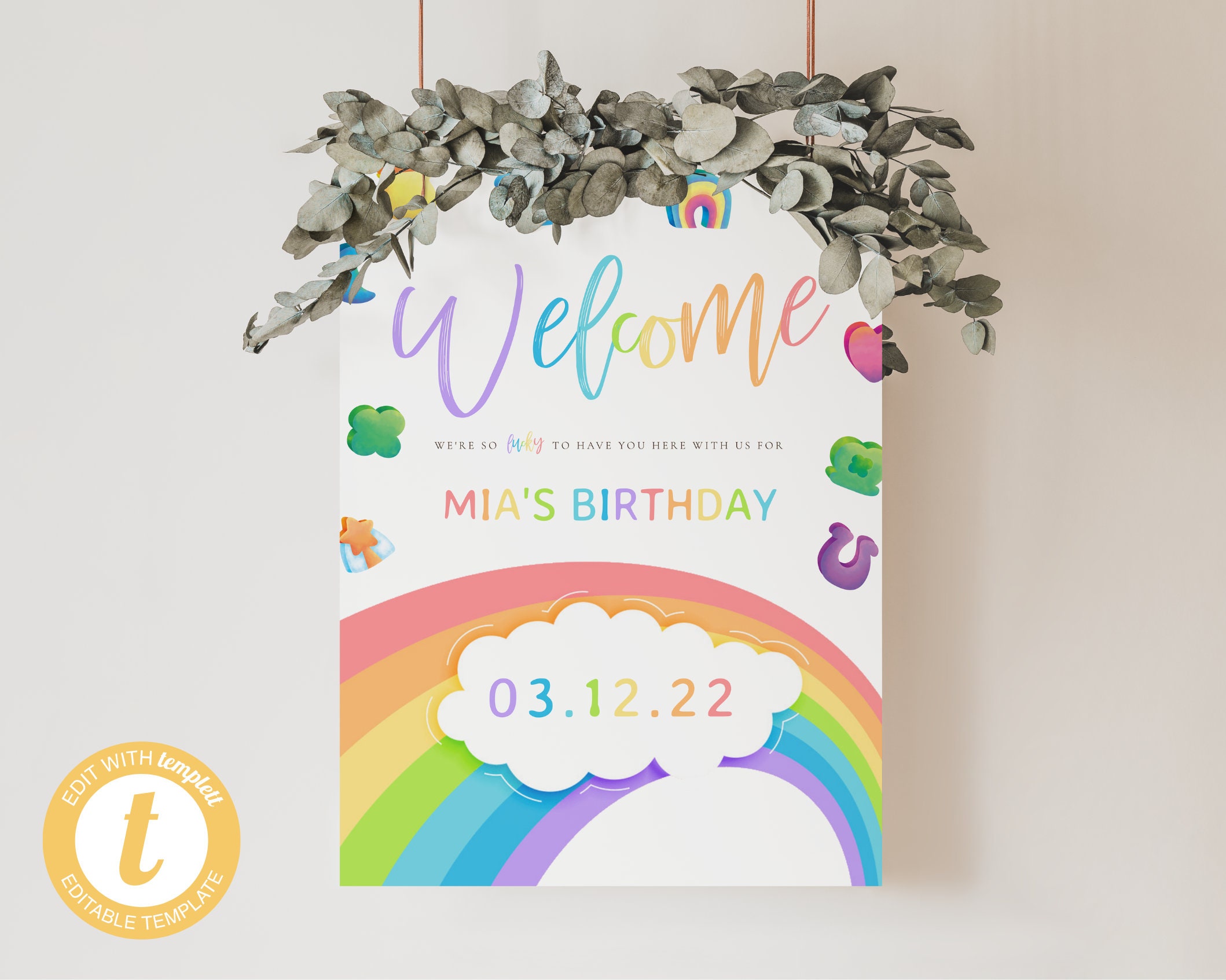 EDITABLE Lucky Charm Baby Shower Invitation Lucky Charm is on - Etsy